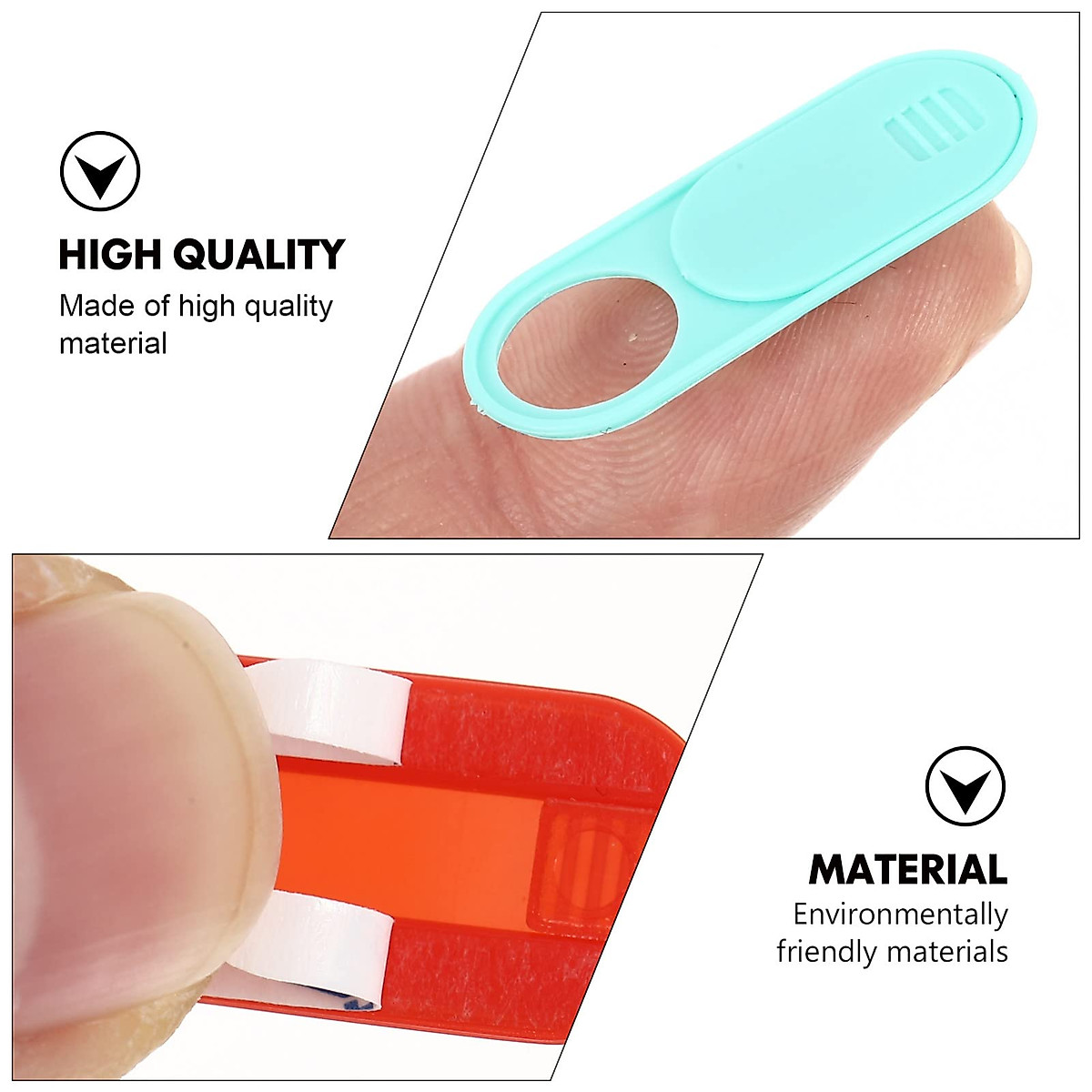 Abaodam 12PCS Phone Camera Cover Slide Plastic Laptop Webcam Covers Webcam Lens Protectors for Computers Cameras Mobile (Assorted Color)