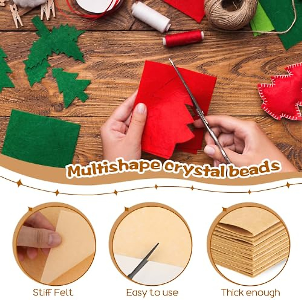 10 Pcs Brown Felt Sheets 7"x11.2" Felt Fabric for Crafts Squares Felt Fabric Sheets Thick Brown Fabric Non-Woven Felt Fabric for Halloween Christmas DIY Patchwork Sewing Craft Decorative Projects