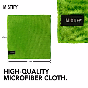 Mistify Screen cleaner (4oz) natural spray with microfiber cloth. Ideal for cleaning laptops, phones, tablets, computers, TVs, keyboards, ipads, macbook, touchscreens.