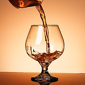 ZOOFOX Set of 6 Small Brandy Snifters, 5 oz Shot Glasses, Cute Brandy Cognac Glasses for Scotch, Bourbon, Tequila, Whisky or Spirit