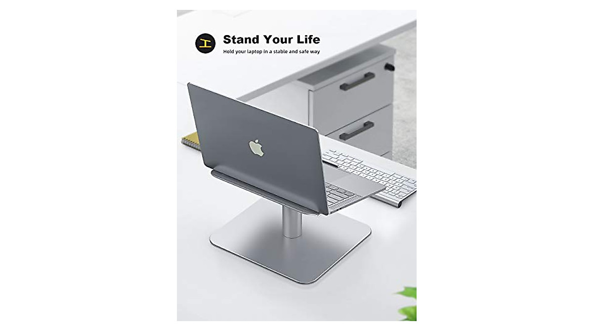 Lamicall Swivel Laptop Stand - Ergonomic Aluminum Riser for 10-17.3 ...