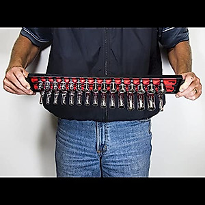 Ernst Manufacturing 19-Inch Socket Boss 2-Rail 1/2-Inch-Drive Socket Organizer, Red (8454-A) - Made in USA