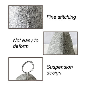 YidaSouko Sauna Hat Foldable Natural Felt Cap Soft Solid Cloche Hat for Hot Dry Steam Room Bath