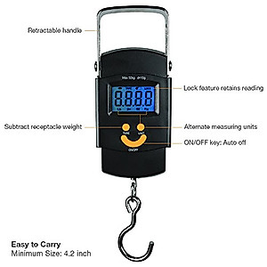 PARTYSAVING [2-Pack] Hanging Electronic Travel Scale for Luggage with Digital LCD Screen, APL1439