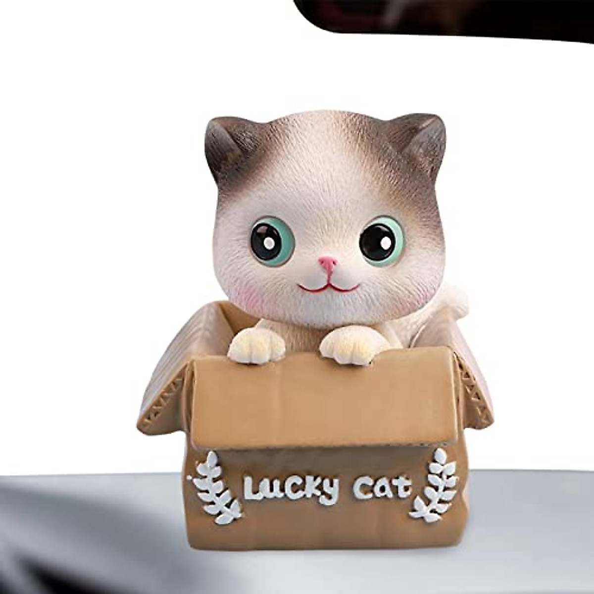 dous Bobbleheads for Car Dashboard Lucky Cat Dashboard Car Ornaments Bobble Head Cat Pet Toy Shaking Head Cat Decor for Car Interior, Automotive Dashboard, Home Desktop