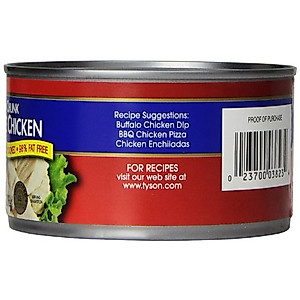 Tyson Chunk Chicken Breast, 12.5-Ounce Cans (Pack of 12)