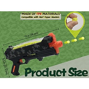 YTSWELE Blaster Gun with Protective Goggles With Spring-Piston and 100 Rounds for Boys and Girls Up to 110 FPS Compatible with Nerf Hyper Rounds Darts, Easy Reload, Holds Up to 50 Rounds (Camo)
