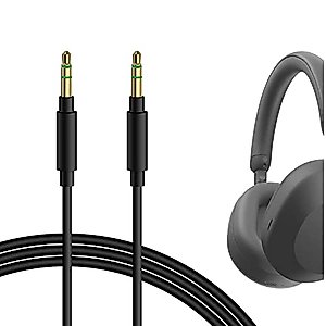 GEEKRIA Audio Cable Compatible with Sony WH-1000XM5 1000XM4 1000XM3 XB910N XB900N CH710N WH-CH520 WH-CH720N WH-910N Cable, 3.5mm Aux Replacement Stereo Cord (4 ft / 1.2 m)
