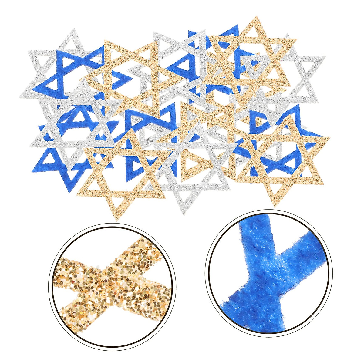 NOLITOY Party Table Decor 150 Pcs Hanukkah Decoration Accessories Christmas Non-woven Fabric Star Sequins