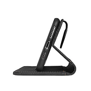 Fansipro Phone Cover Wallet Folio Case for Oppo Reno 2 F, Premium PU Leather Slim Fit Cover for Reno 2 F, 2 Card Slots, Easy Carry, Black