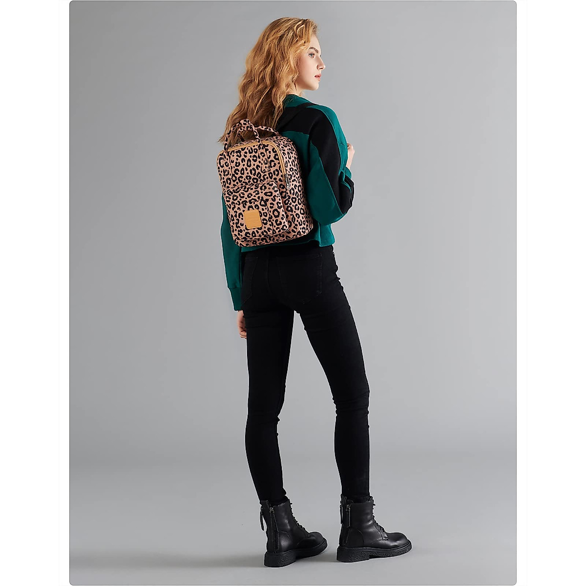 HotStyle BESTIE+ Fashion Mini Backpack for Girls & Kids, Small Diaper Bag Backpack, Cute for Travel, Hiking & Day Trip, Cheetah, Brown