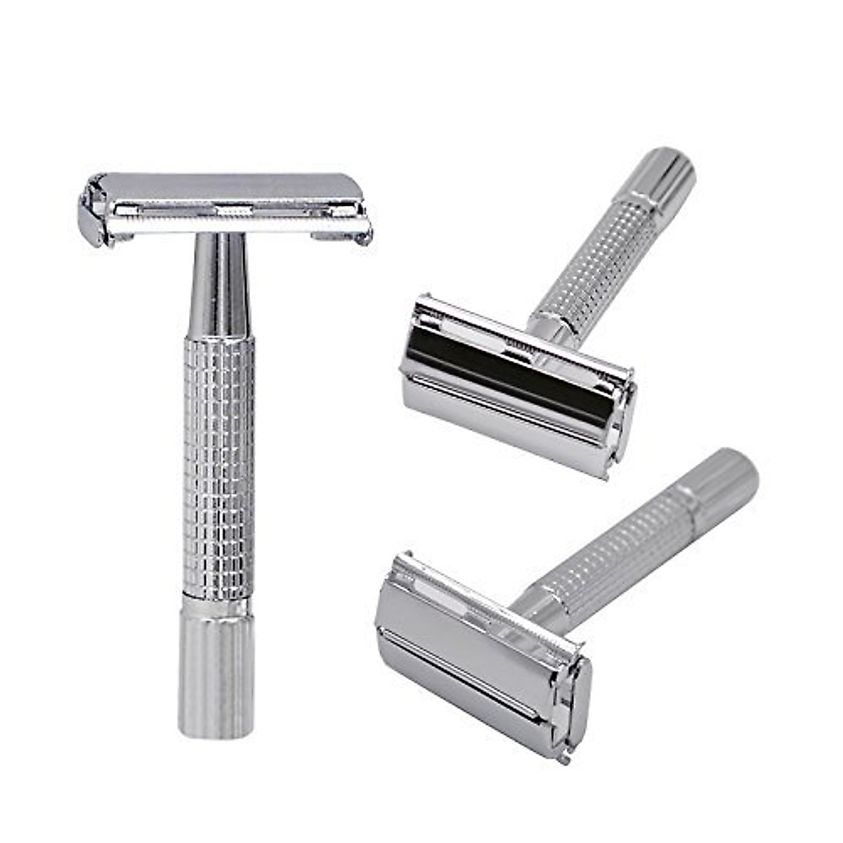 Swedish Platinum Bladed Double Edge Razor Kit for Zero Irritation - Stainless Steel Safety Razor Kit for Comfortable Wet Shaving with 5 Swedish Platinum Super Blades by grace & stella (5 Blades)