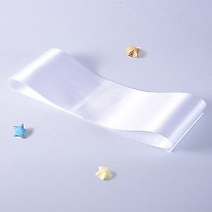 DJDZ 4 Pack White Blank (Plain) Satin Sash Party Accessory for Party,Wedding Decorations and DIY - Design Your Own Sash (White)