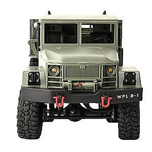 VGEBY RC Military Truck, 2.4Ghz 6WD Off Road Remote Control Car Toy Anti Interference RC Army Cars Ideal Kids Adults (OD Green)