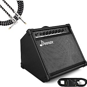 Donner Electric Drum AMP 35-Watt Electronic Drum Amplifier & Electric Instrument Cable 10 ft