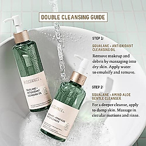 BIOSSANCE Squalane + Antioxidant Cleansing Oil. Lightweight Facial Oil Cleans Deep into Pores, Removes Makeup and Hydrates Skin. For all Skin Types (6.7 ounces)