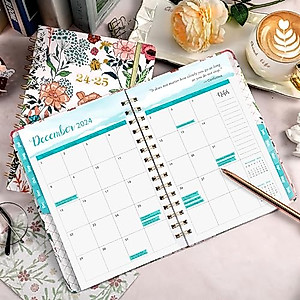 2024-2025 Academic Planner – Weekly ＆ Monthly Planner from Jul. 2024 – Jun. 2025, 6.4" x 8.5" with Tabs, Flexible Hardcover, Thick Paper, Strong Twin-Wire Binding, Back Pocket, Inspirational Quotes