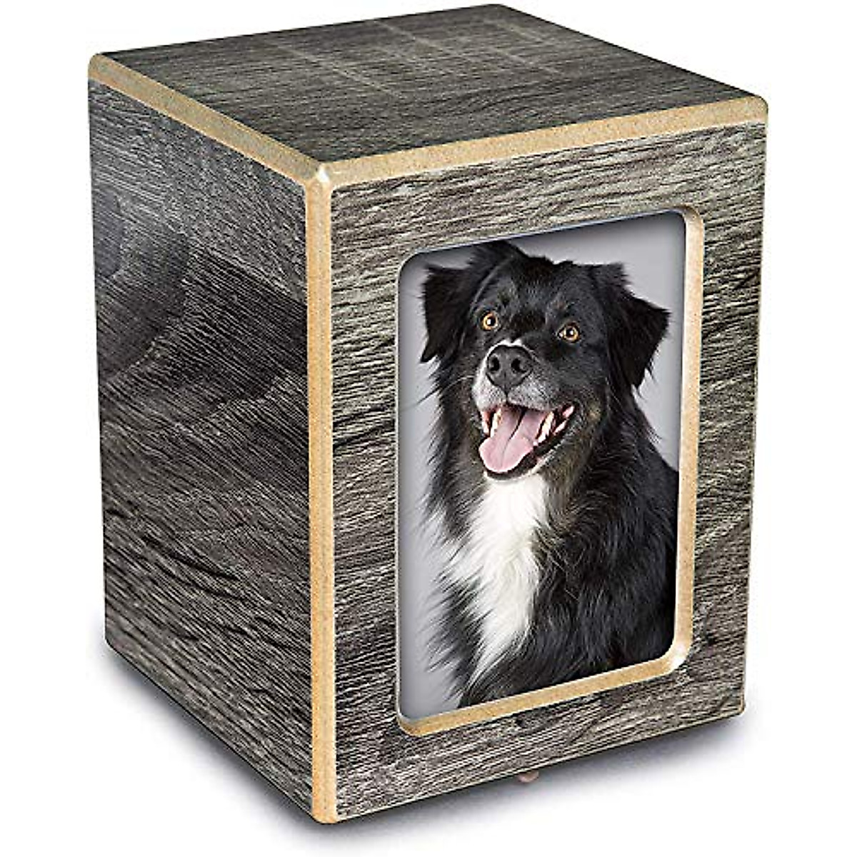 Chateau Urns - Society Collection - Photo Keepsake Cremation Urn - Memorial Box for Ashes - Small (up to 46 lbs) - Coastal Gray Finish
