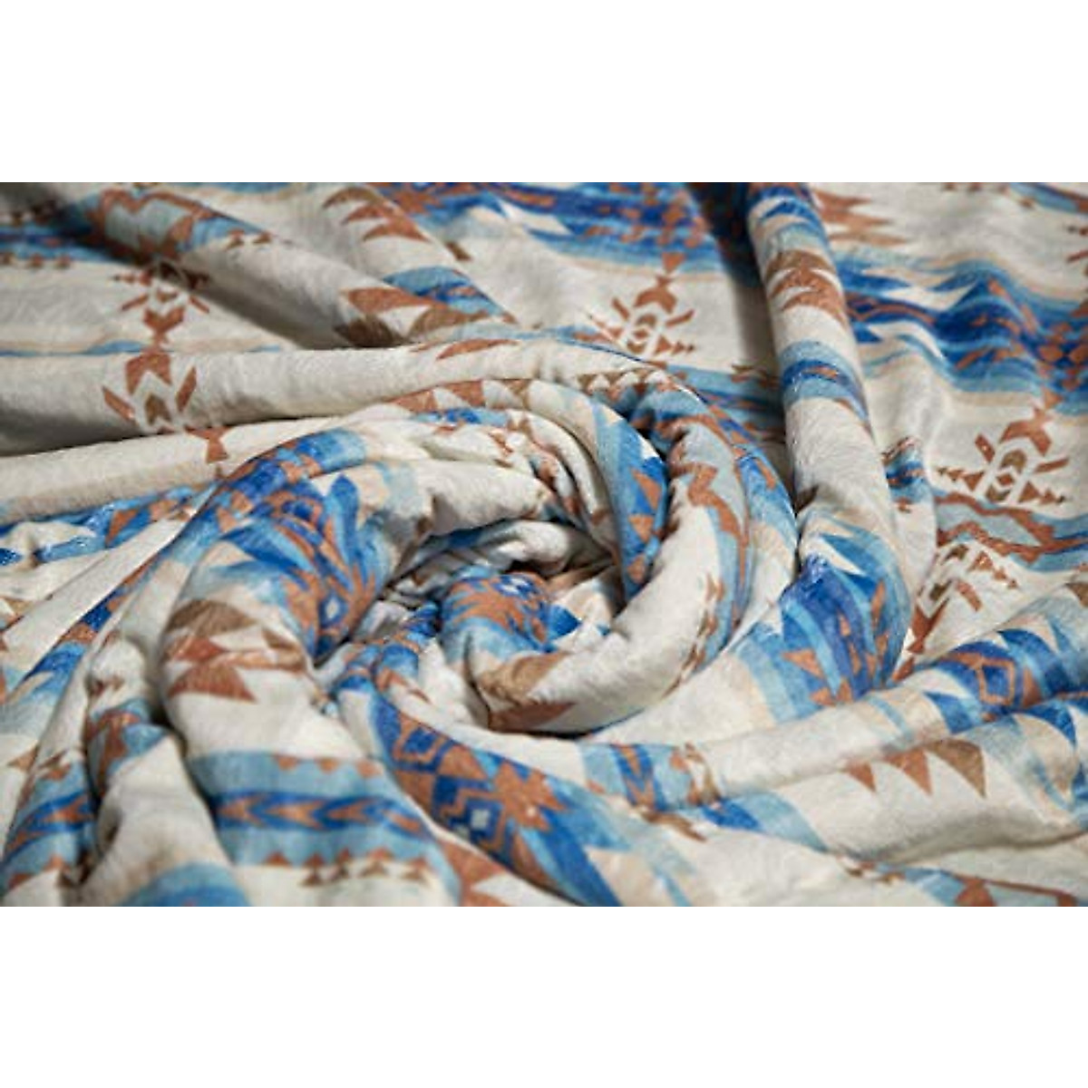 Carstens Wrangler Stack Rock Southwestern Sherpa Throw Blanket 54x68