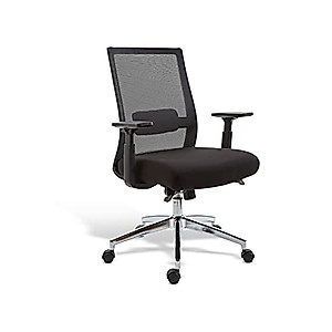 Union & Scale Prestige Marrett Fabric/Mesh Swivel Task Chair, Black, 2/Pack (Un53249-Ccvs)