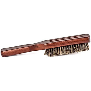 GranNaturals Mens Hair Brush - Soft Boar Bristle - 100% Natural Brown Wooden Club Style Brush for Men - Styling Beard Hairbrush for Fine or Thin Hair