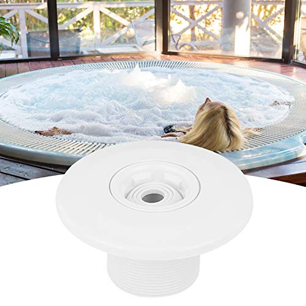 Zerodis Horticulture Garden Entertainment, Swimming Pool Spa Jet Massage Nozzle Pool Wall Return Fitting 2In 360 Degree Rotatable