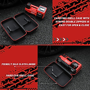 LOTOCASE Air Compressor Bag for Milwaukee M18 Inflator 2848-20, Air Pump Custom-Fit Storage Carrying Hard Case for Milwaukee Tools - Included Neck Strap (Only Case)