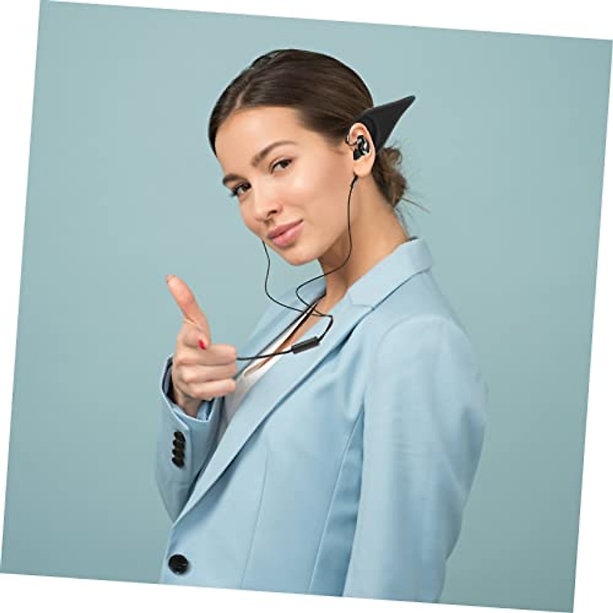Mikikit Women Noise Fake in Accessories Earphone Computer Halloween Tablet Kids Phones Headphone Stereo Elves Elf in- with Earbuds Exercise Costume Phone Cell in-Ear Accessory Practical