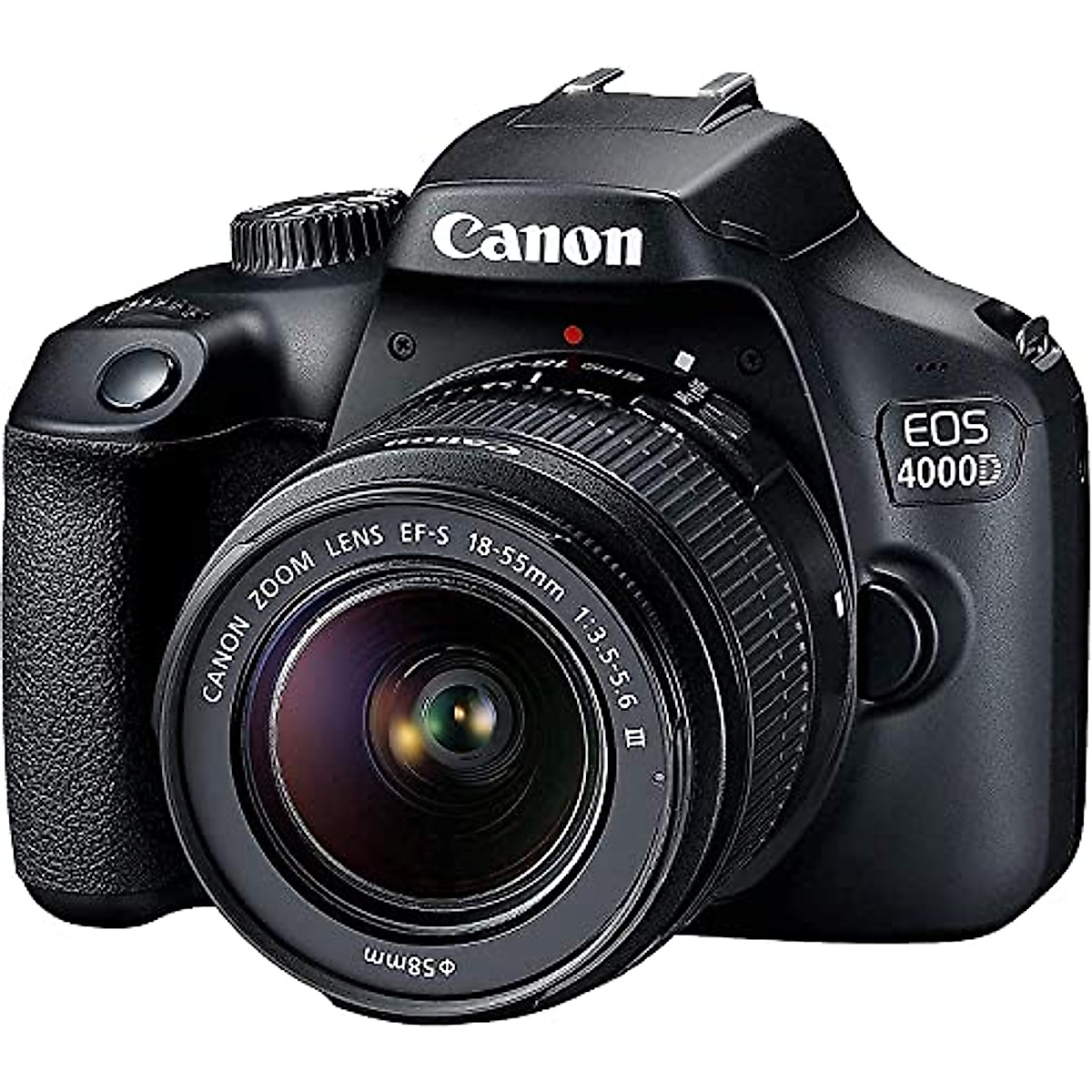 Canon Intl. Canon EOS 4000D DSLR Camera with Canon EF-S 18-55mm F/3.5-5.6 III Lens, ActionPro Bundle Includes 64 GB SanDisk Memory Card, Tripods, Flash, Bag, Filters and More (Large Kit)