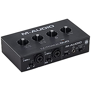 M-Audio M-Track Duo – USB Audio Interface for Recording, Streaming and Podcasting with Dual XLR, Line & DI Inputs, plus a Software Suite Included