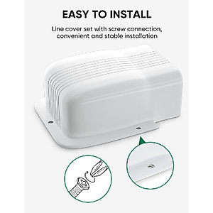Plusluck 5" Entry Wall Cover Line Cover Set Parts PVC Accessory for Decorative for Ductless Mini Split, Central AC and Heat Pumps