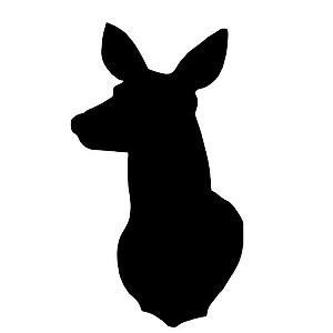 8x10 Doe Head Style 2 Stencil Made from 4 Ply Matboard