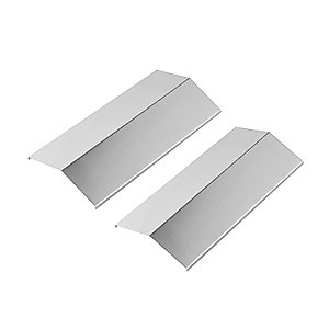 820-0033 Heat Shield Plates Replacement Parts for Nexgrill Parts Flame Tamer 820-0007B 820-0015 820-0007 Heat Plates Megamaster Grill Parts 820-0033M Stainless Steel Heat Tent Burner top 2 Pcs
