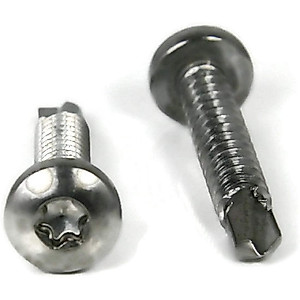#6 Pan Head Torx Self Tapping Screws 410 Stainless Steel Self Drilling TEK Point #6 x 1 inch Qty 250