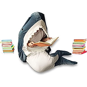 Shark Blanket, Shark Blanket Super Soft Cozy Flannel, Wearable Shark Blanket Adult, Shark Blanket Hoodie (1 pcs)