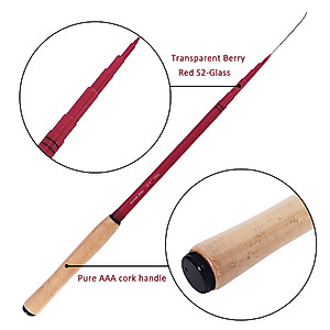 Aventik Zeno S2-Glass Tenkara Rod(10'0'' 10Sec, Berry Red)