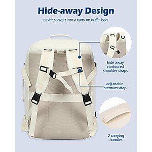 Hynes Eagle Carry on Backpack 38L Large Travel Backpack for Women Flight Approved Weekender Bag Laptop Backpack Men 15 inches Black 2017