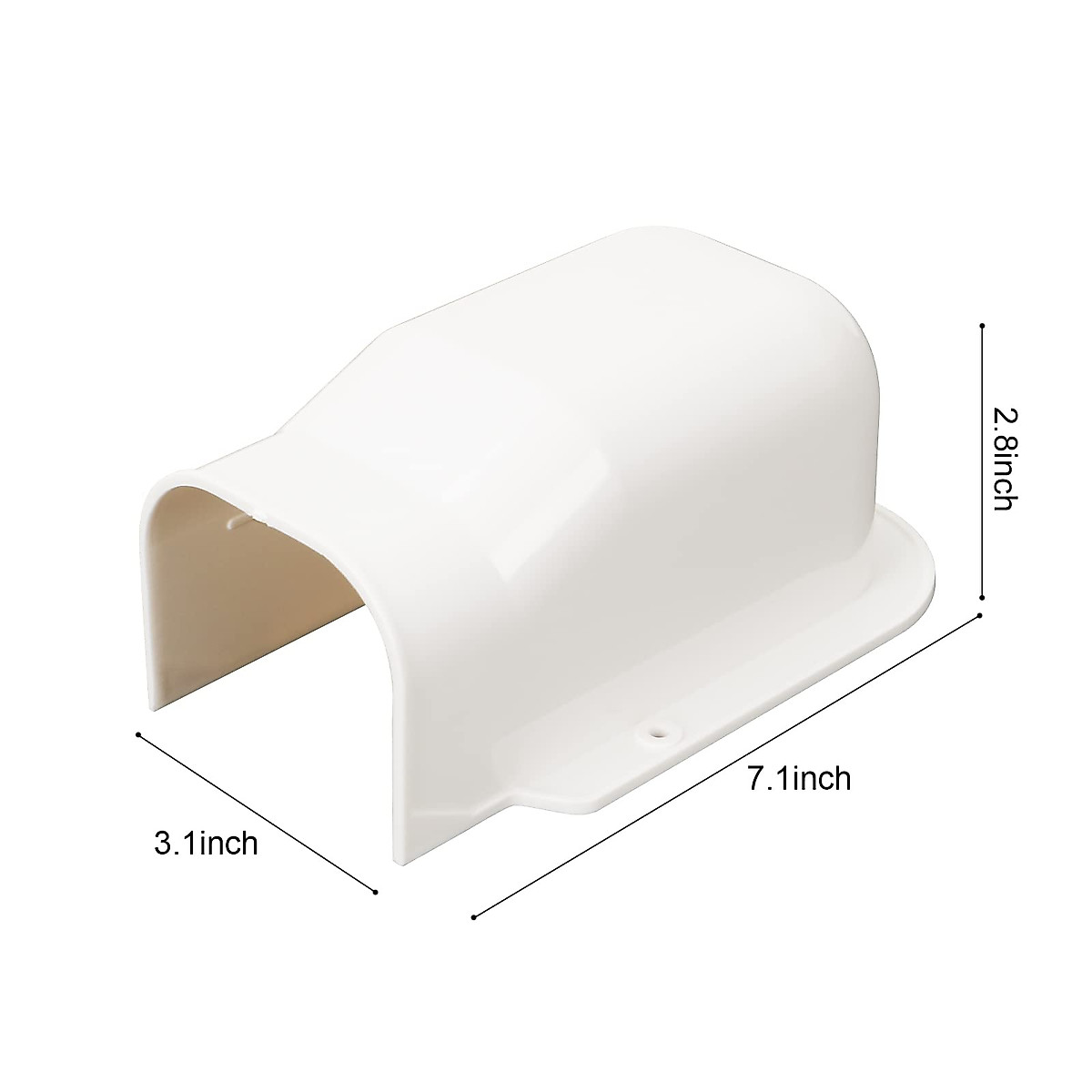 3" W 4.2Ft L Line Set Cover Kit for Mini Split Air Conditioners Decorative PVC Slim Line Cover for Central AC & Heat Pumps Systems Tubing Cover