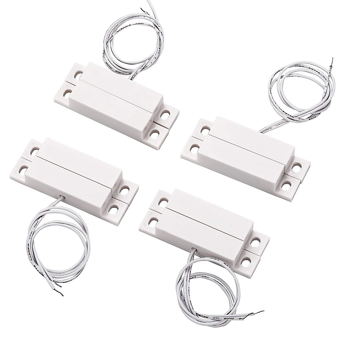 Gufastore 10pcs Surface Mount Alarm 10W 100V 0.5A in Max Magnetic Contact Ideal for Door Window Security with Lead Wire and 3M Adhesive Paper