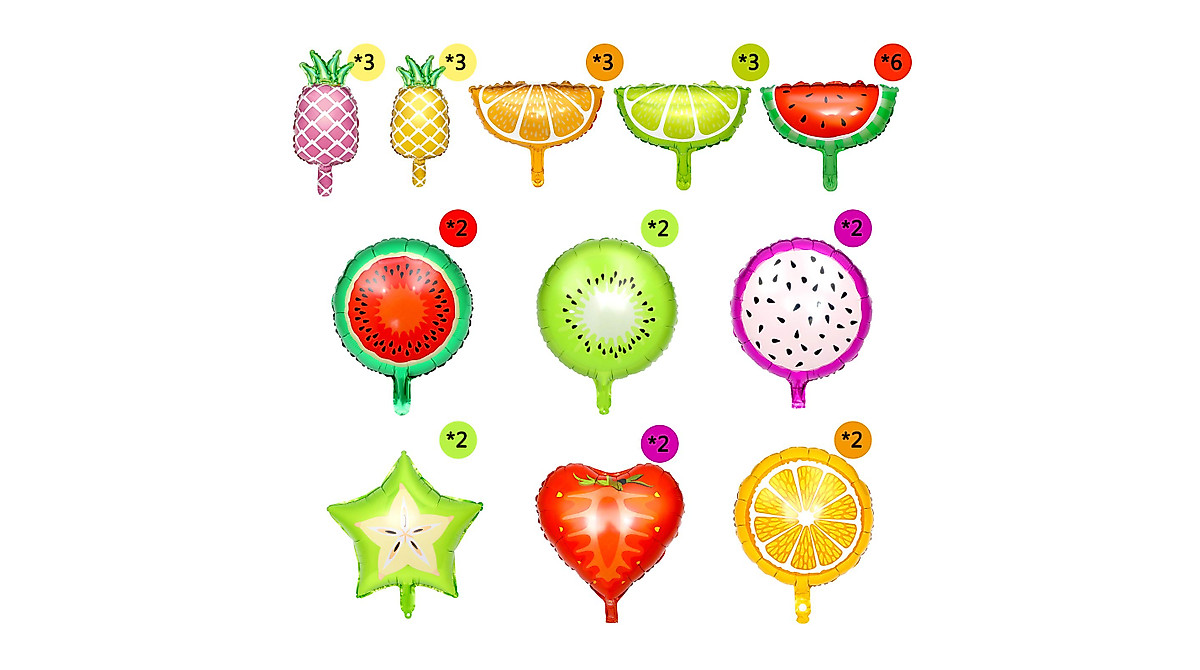 Colorful Fruit Balloons for Party Decorations