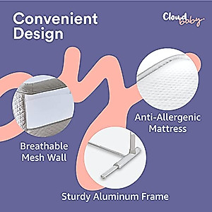 Cloud Baby Premium Bassinet Plus Hanging Doll, Music and Built-in Wheels - Best Baby Bassinets for Infant Newborn Girl Boy Unisex, Bedside Bassinet, Portable Crib, and Sleeper for Safer Co-Sleeping.