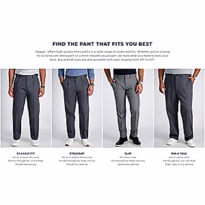 Haggar mens Stretch Corduroy Expandable Waist Classic Fit Flat Front Casual Pants, Dark Grey, 32W x 32L US