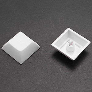 Cusstally 37 PCS PBT Keycap DSA 1U Keycaps for Cherry MX Custom Keycap Set for Gaming Mechanical Keyboard Keybord,White