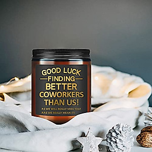 Volufia Going Away Gift for Coworker - Coworker Leaving Gifts for Women - Goodbye, Farewell, New Job Promotion, Good Luck Gift for Colleagues, Boss, Women, Men, Friends - Lavender Scented Candles