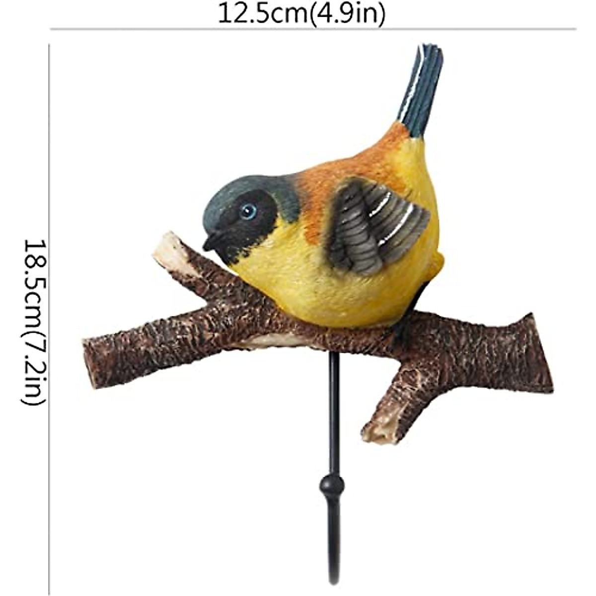 WNESY Wall-Mounted Coat Rack Bird Decoration Hook Modern European-Style Living Room Wall Coat Rack Room Creative Coat Hook Wall-Mounted Coat Hook-E