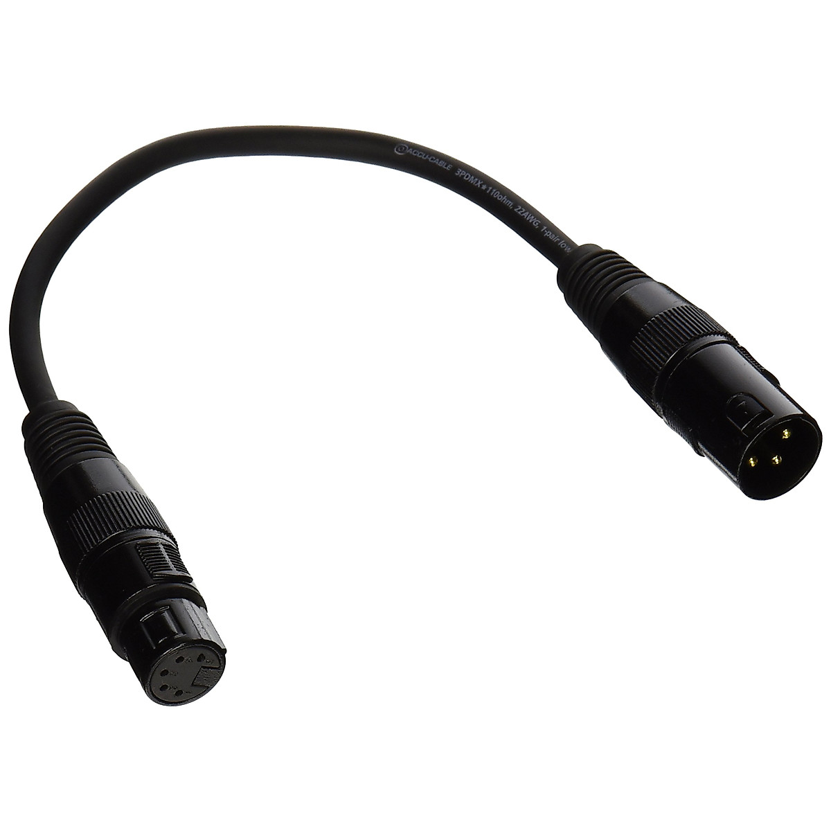 adj Products AC3PM5PFM 3P Male XLR to 5P Female XLR Cable