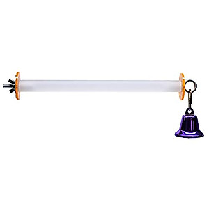 The Acro Perch with Acrylic Washer & Bell by Feathered Phonics - Large 10" x ¾