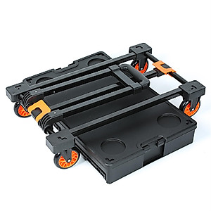 RTDAC Outdoor folding trolley shopping cart, Black, DBN008