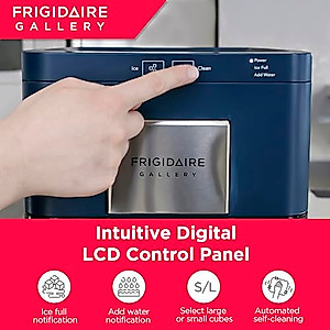 FRIGIDAIRE Gallery EFIC255 Countertop Crunchy Chewable Nugget Ice Maker, 44lbs per Day, Auto Self Cleaning, 2.0 Gen, Navy