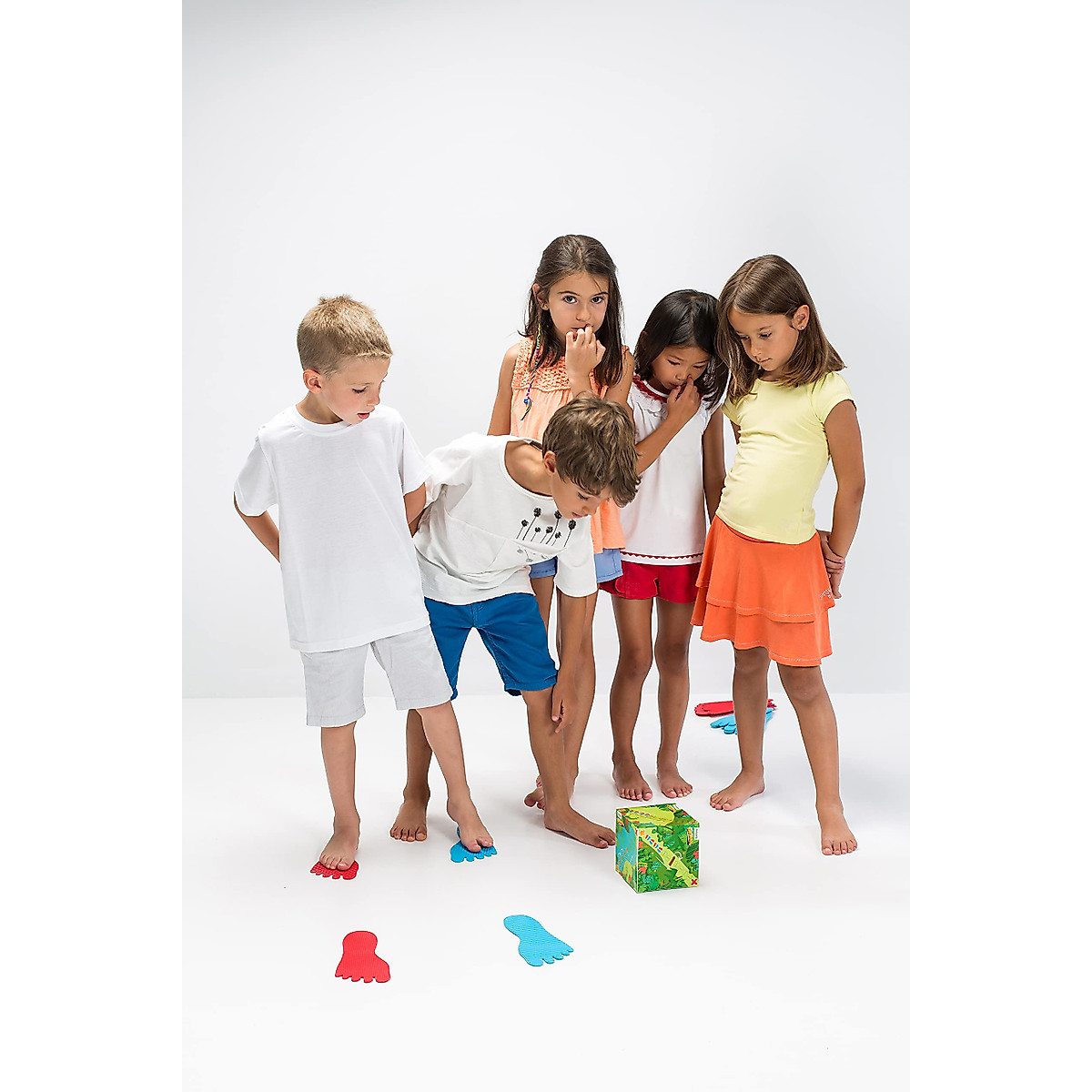 Miniland Educational - Follow The Big Foot Game - Balance, Coordination, And Concentration Activity For Preschool Kids, Promotes Teamwork Plus Cooperation In A Fun Interactive Playset